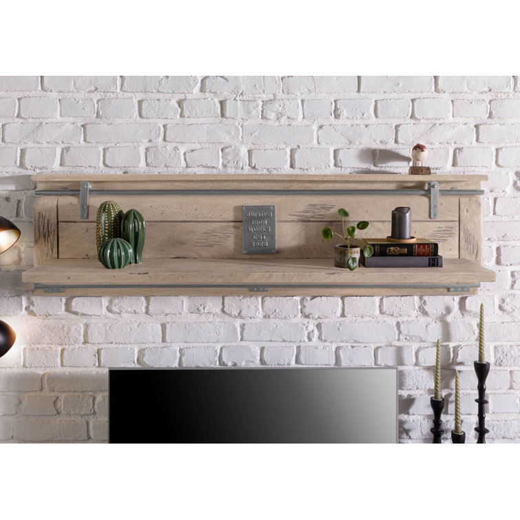 Massivmoebel24 Railway Solid Wood Floating Shelf | Wayfair.co.uk